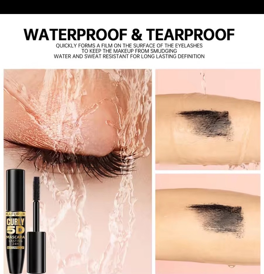 KAFURUX 5D Mascara Waterproof Silk Fiber Lash Extensions Long Lasting ...