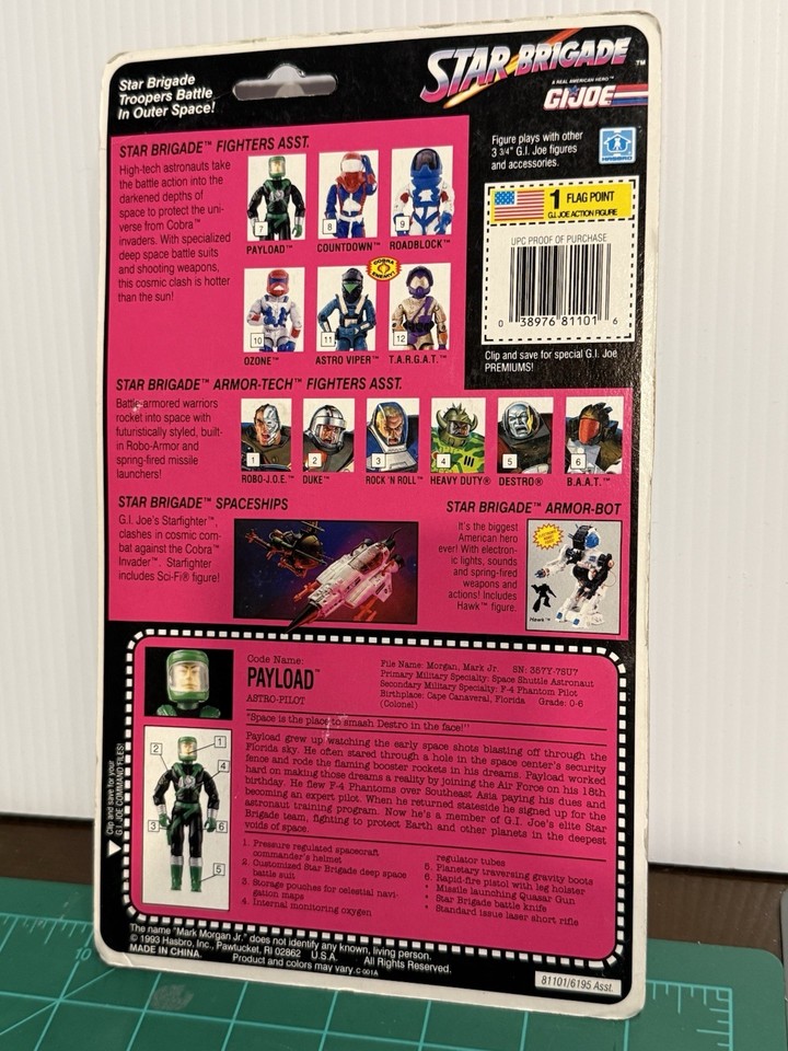 Hasbro 1993 GI Joe Star Brigade Payload (v3) With UV Protective Case ...