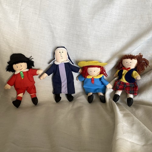 Madeline, Pepito, Danielle and Miss Clavel Plush Miniatures 1998 Eden ...