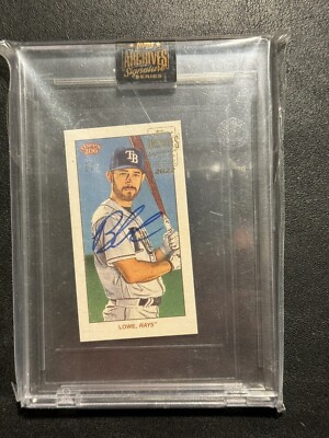 1/1 Brandon Lowe 2022 Topps Archives Signature Series T-206 Mini Auto ...