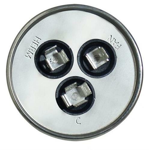 Genuine Genteq / GE 80 + 5 uF 370 VAC Round Dual Run Capacitor 27L651 ...