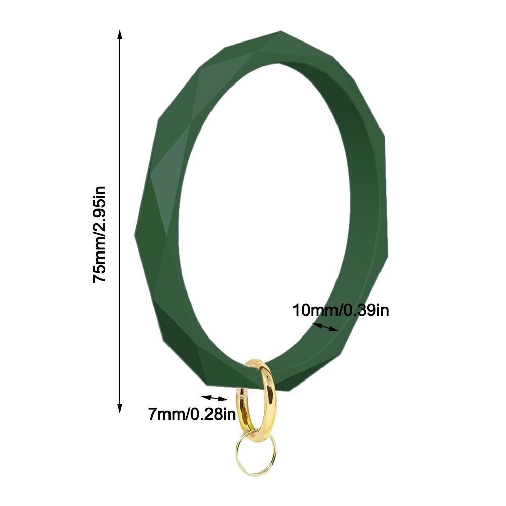 Solid Color Key Chain Bangle Jewelry Silica Gel Women Wristband Women ...