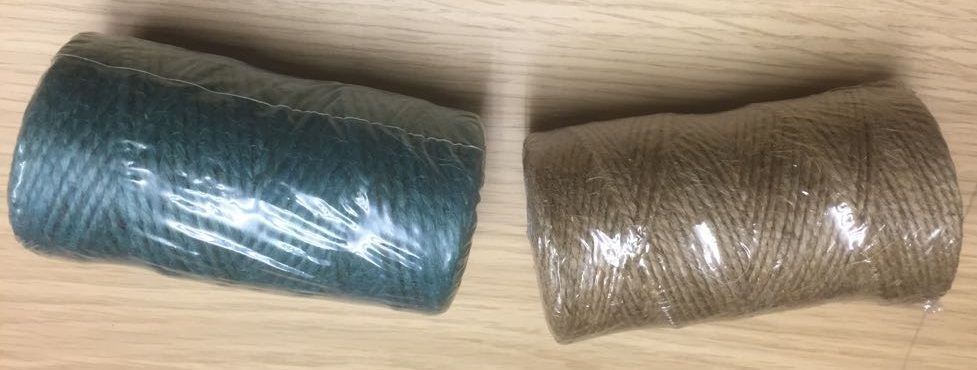 Jute Twine Garden Rope Cord DIY Gift Wrap Hemp String Green & Brown 60M ...