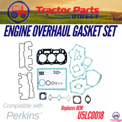 ENGINE OVERHAUL GASKET SET comp w Perkins® 403C-15 403C-17 REPLC ...