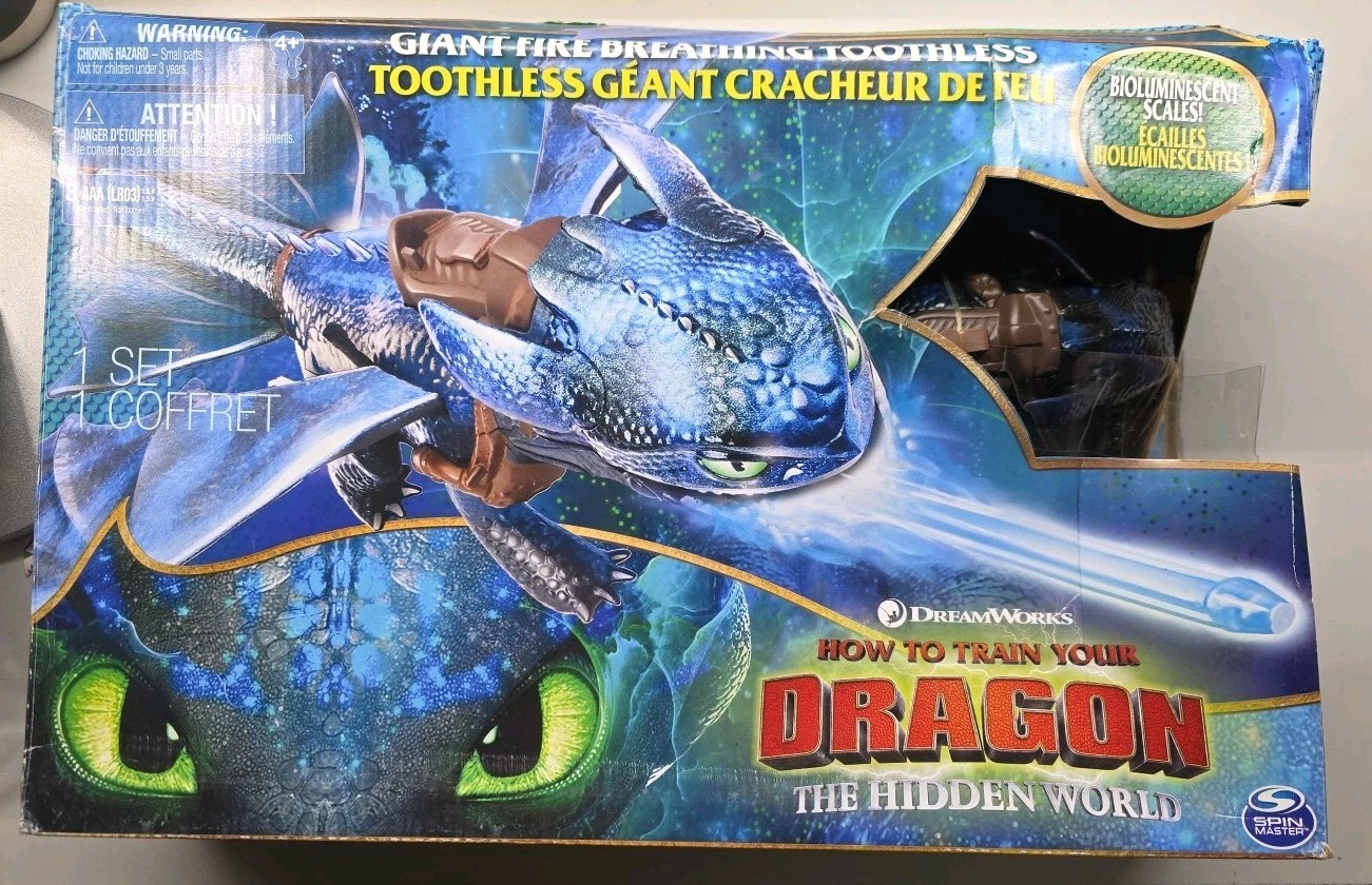 Spin Master How To Train Your Dragon Giant Fire Breathing Toothless ...