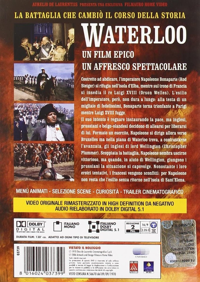 Waterloo (DVD) Andrea Checchi Gianni Garko Jack Hawkins Ian Ogilvy (UK ...