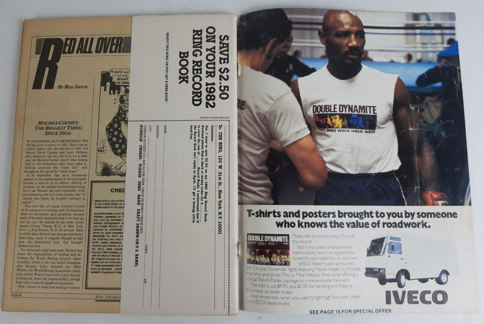 The Ring Magazine 1982 Larry Holmes Gerry Cooney | eBay UK