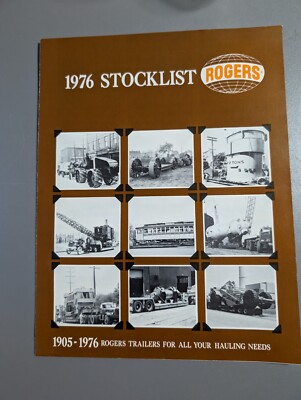 Rogers Brothers Trailers 1976 Stocklist | eBay