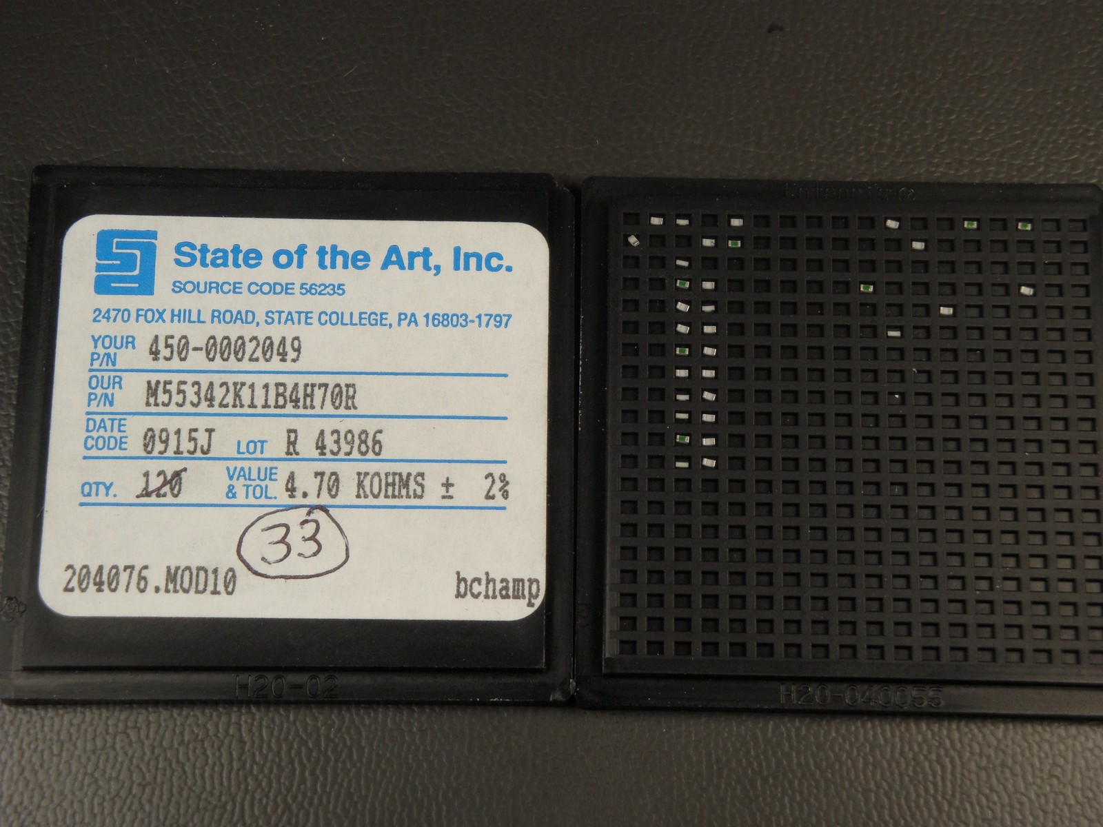 Lot of 3 M55342K11B4H70R SOTA Thick Film Chip Resistor 4.7k Ohm 50mW 2% ...