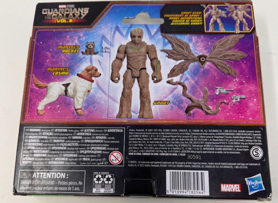 Guardians of the Galaxy Vol. 3 Groot/Marvel's Cosmo/Baby Rocket Action ...