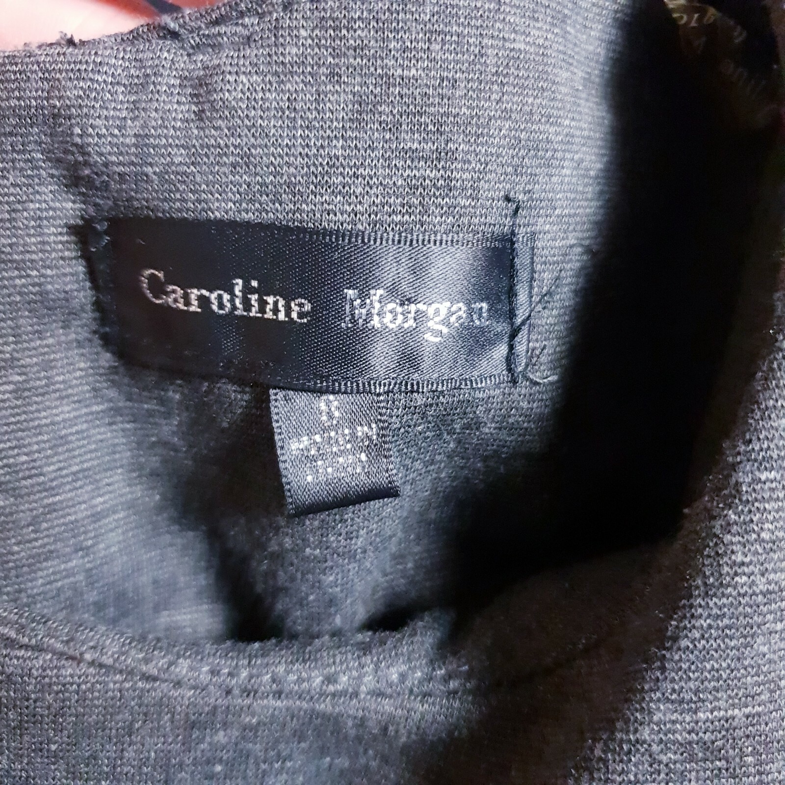 Caroline Morgan Dress Womens 8 Grey knit Sheath | eBay