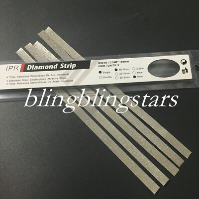 Dental Orthodontic IPR Diamond Strips Stainless Double/Single 2.5/4/6mm ...