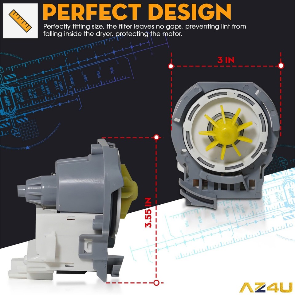 Dishwasher Drain Pump Motor For Whirlpool WDT710PAHZ1 WDF520PADM7 ...
