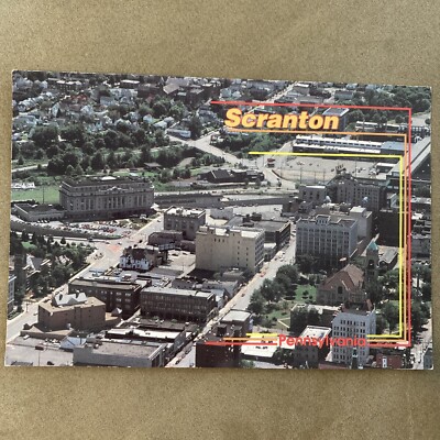 Scranton PA Aerial View Downtown Postcard | eBay