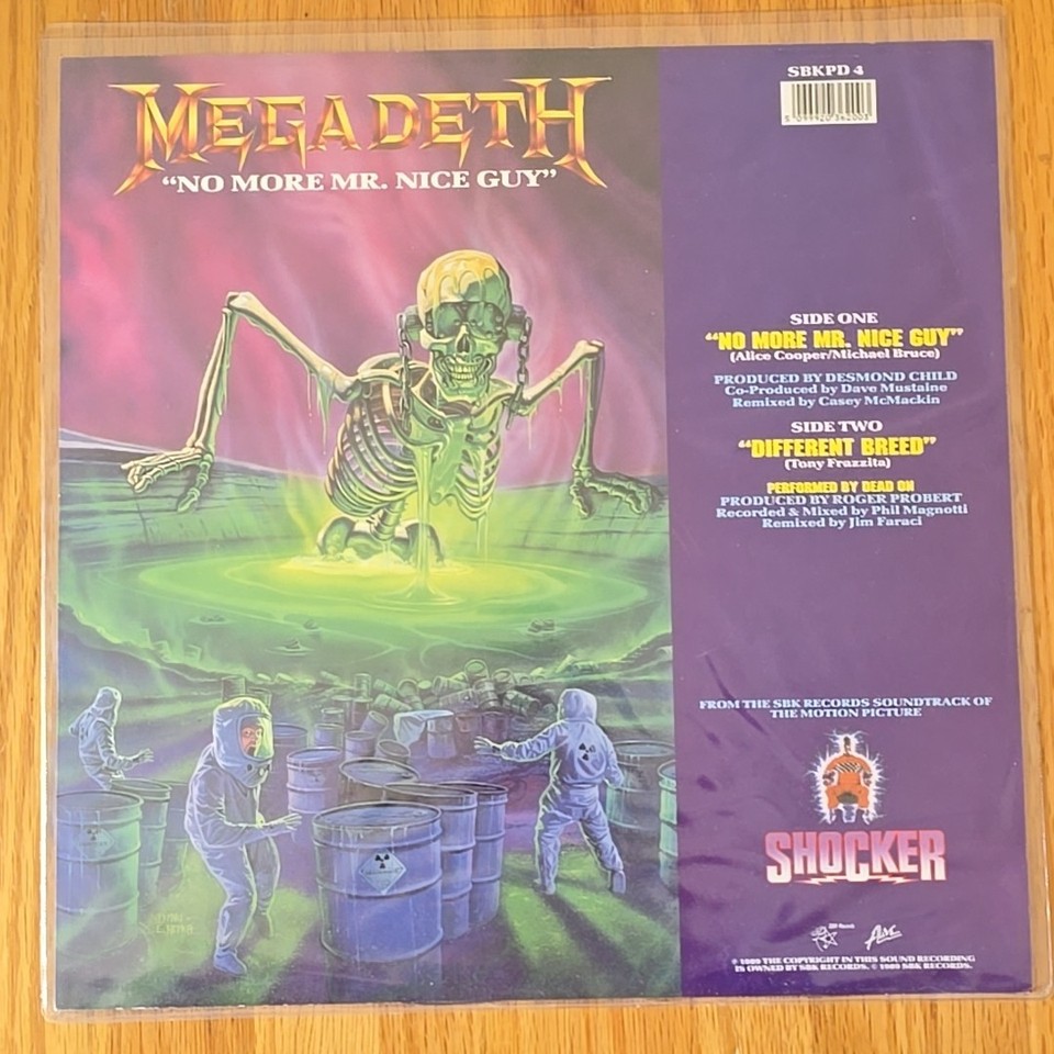 Megadeth "No More Mr Nice Guy" Picture Disc 1989 Original Press, NM Condition | eBay