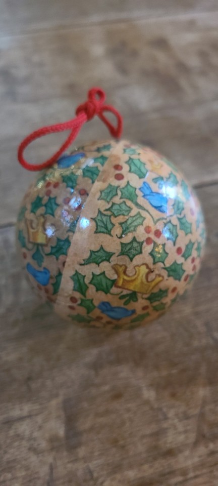 Old World Victorian Style4 Calling Birds Decoupage Christmas Ball ...