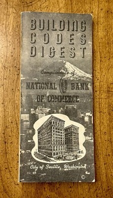 VINTAGE 1958-59 City Of Seattle, Washington Building Codes Digest ...