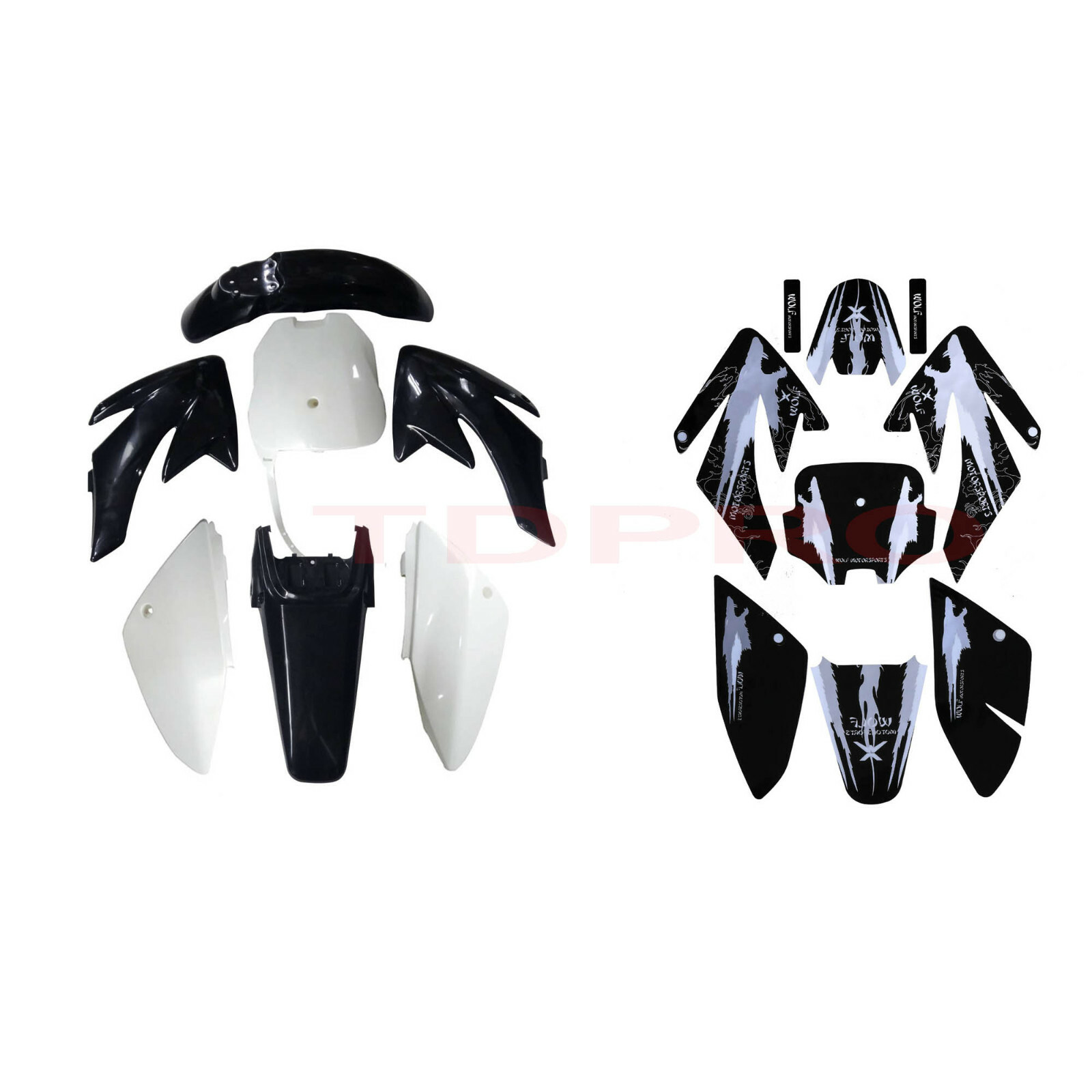 Plastics Fender Graphic Kit CRF70 140cc 150cc 160cc Pit Dirt Bike ...