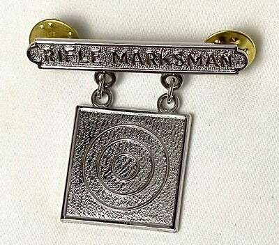 US MARINE CORPS USMC RIFLE MARKSMANSHIP MARKSMAN QUALIFICATION BADGE ...