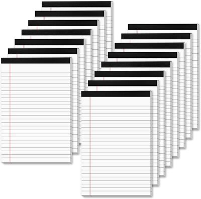 White Legal Pads 5X8 Small Note Pads 5X8 College Ruled Paper Tablets 15 ...