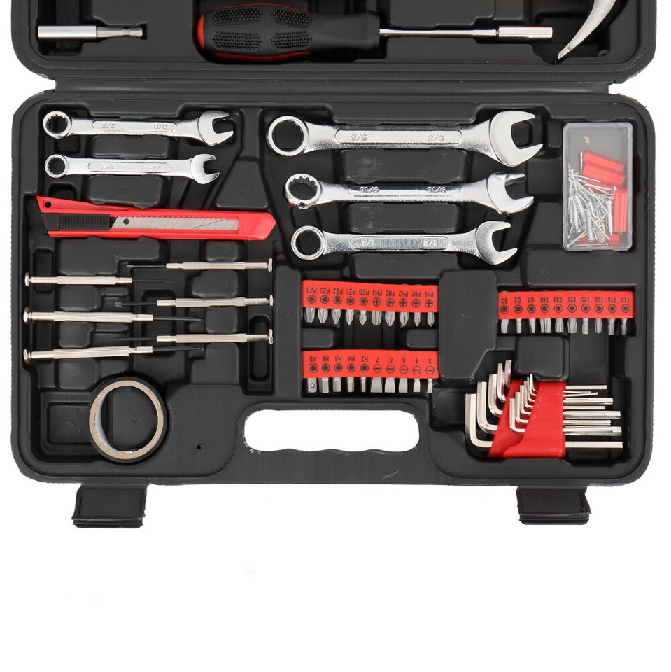 148pcs Iron Household Tool Set Red | eBay