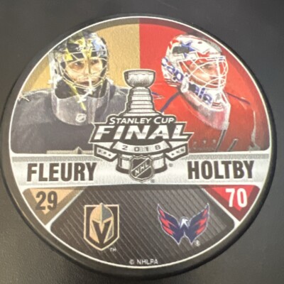 Vegas Golden Knights 2018 Stanley Cup Final Fleury/Holtby Matchup Puck ...