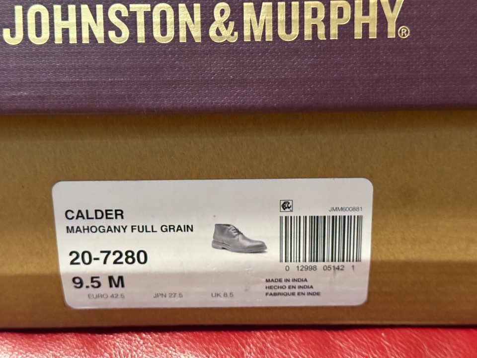 $165 JOHNSTON & MURPHY Calder Leather Chukka Boots | Mahogany Full ...