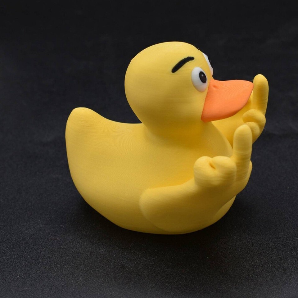 Funny Middle Finger Duck Resin Middle Finger Duck Figurine Desktop ...