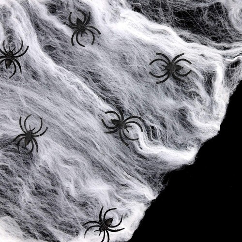 Super Stretch Spider Web for Halloween Indoor/Outdoor Decoration (800 ...