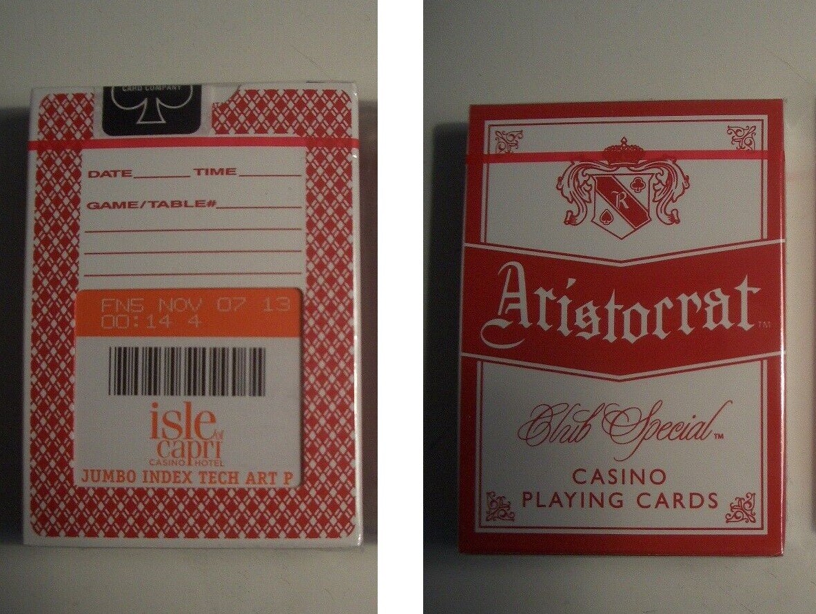 1 NEW ARISTOCRAT Deck, Casino playing cards, ISLE OF CAPRI, 2013 | eBay