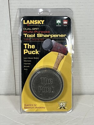 Lanksy Dual Grit Sharpening Puck: Axe Knife Machete Sharpener Course ...