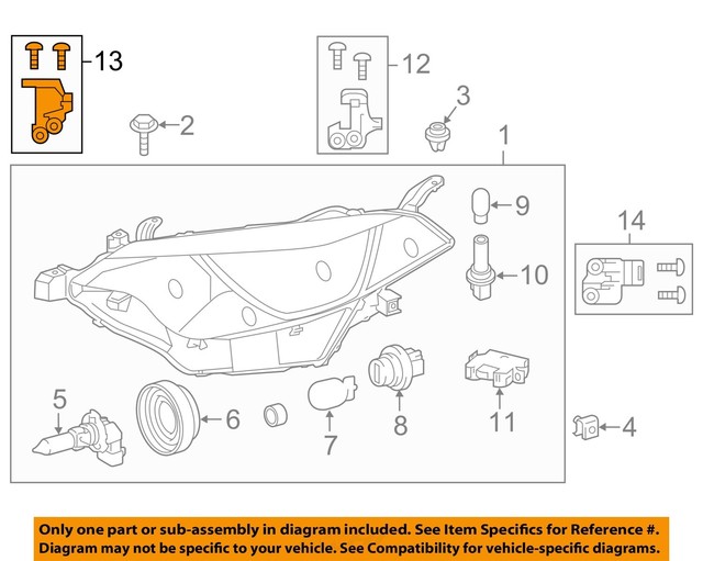 Toyota 8119802080 Genuine OEM Repair Bracket for sale online | eBay