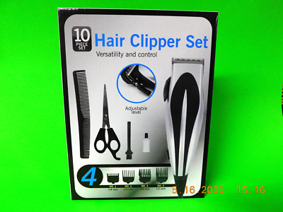 Hair Cutting Clipper Set with 4 Guards Sizes 1 2 3 & 4 Salon Barber ...