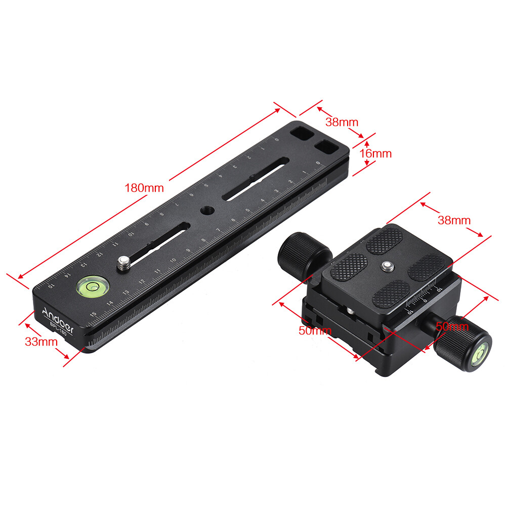 180mm DSLR Long Quick Release Plate + Double-layer Clamp Kit D4O1 | eBay