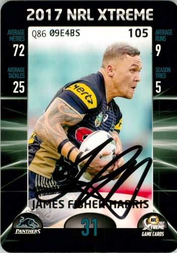 Signed 2017 PENRITH PANTHERS NRL Card JAMES FISHER-HARRIS | eBay Australia