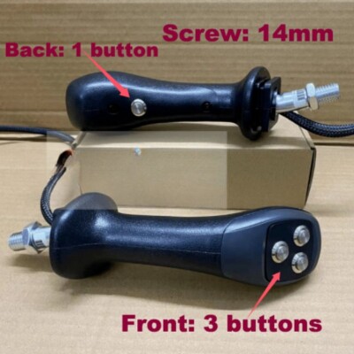 1pc Excavator harvester modification Metal 4 button joystick handle new ...