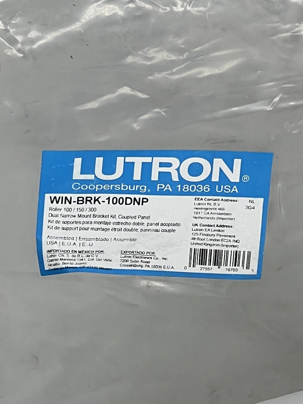 Lutron WIN-BRK-100DNP Mount Bracket Kit for sale online | eBay