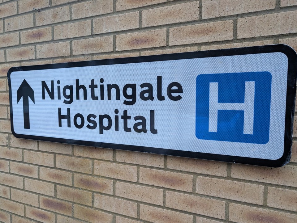 Genuine TFL Transport For London Street Sign Nightingale Hospital ...