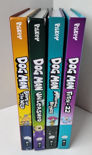Lot of 4 Dog Man Hardcover Books Dav Pilkey Series Dogman Children ...