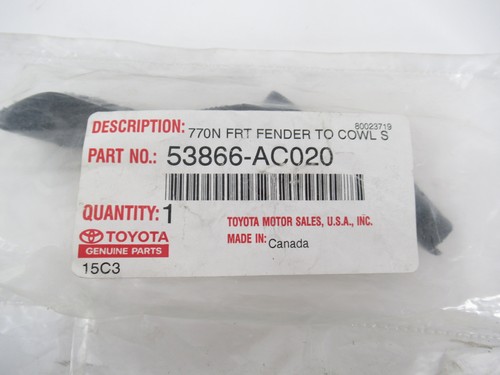 Genuine OEM Toyota 53866-AC020 Passenger RH Front Fender Cowl 2005-2012 ...