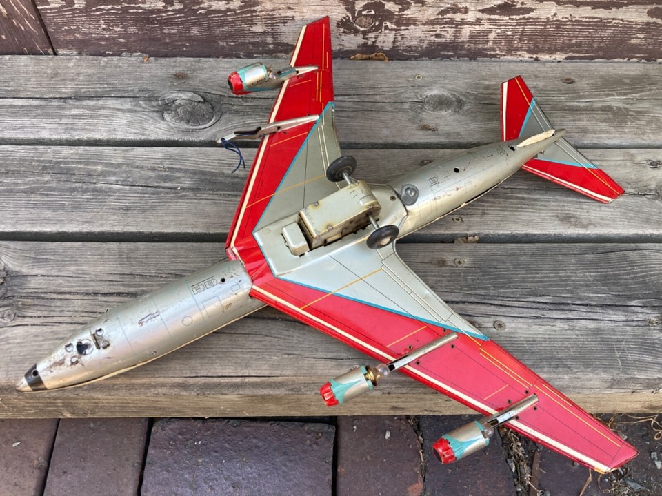 VTG YONEZAWA JUPITER 707 SUPER JET BATTERY OPERATED AIRPLANE JETLINER ...