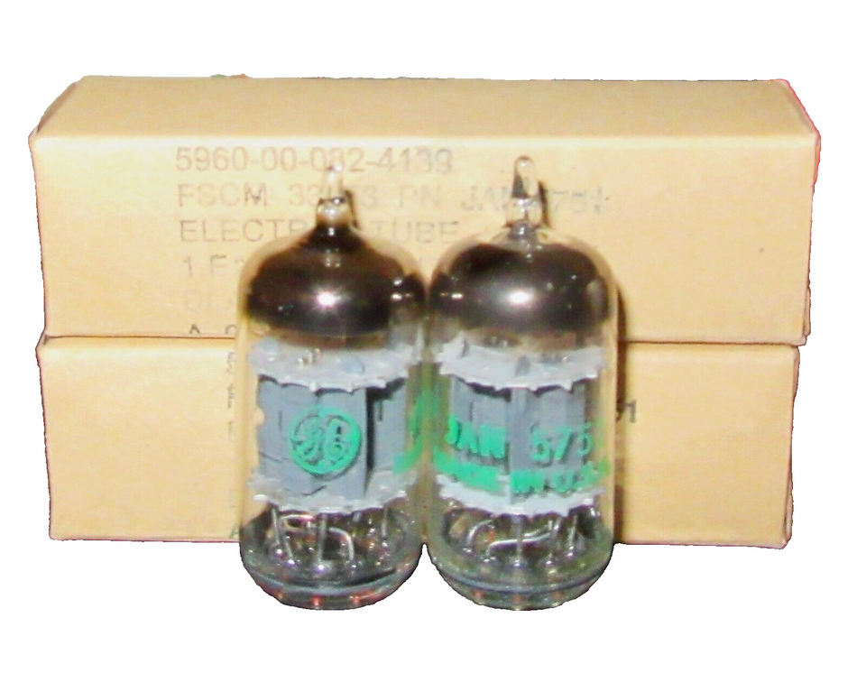 NOS NIB MATCHED PAIR GE JAN 5751 12AX7 MILITARY TUBES! PHONO GRADE! | eBay