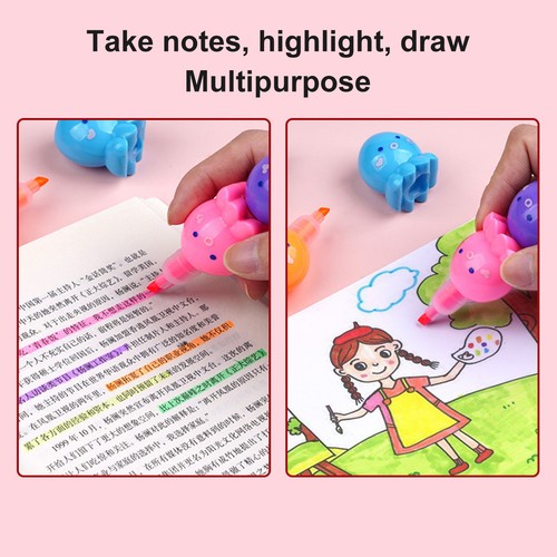 1 Box Marker Pen Smooth Writing Marking Creative Student Cartoon Marker ...