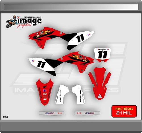 HONDA CRF450R 2021 2022 2023 CRF250R 2022 2023 RETRO GRAPHICS KIT SEMI ...