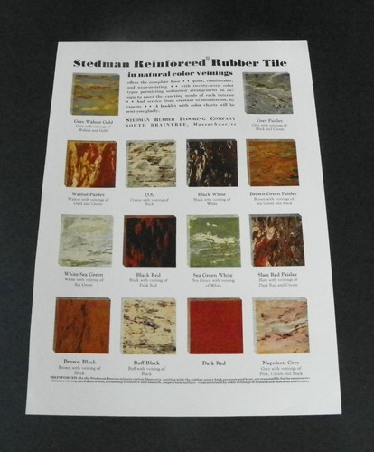 1930 Stedman Rubber Tile Color Ad Illinois Engineering Ad Chicago ...