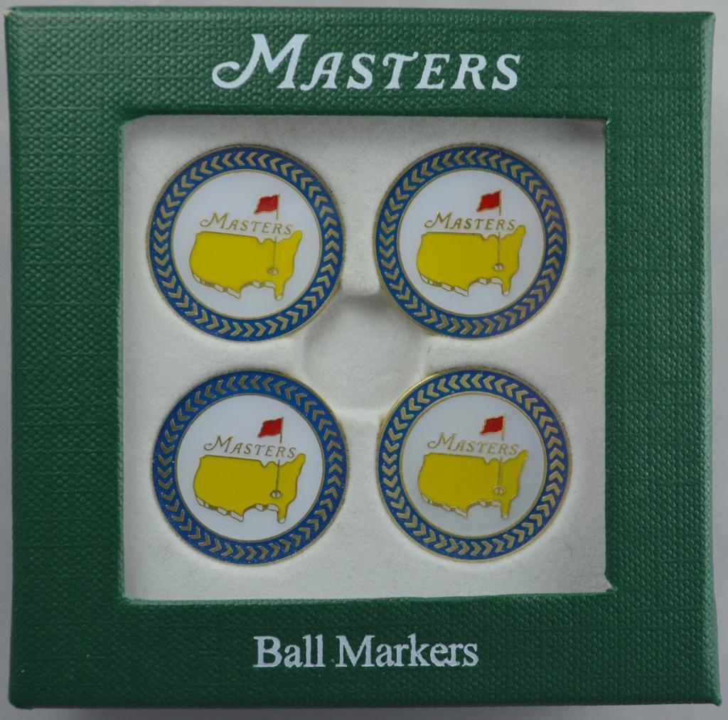 2013 Masters (4) Pack - BLUE - GOLF BALL MARK Marker from AUGUSTA ...