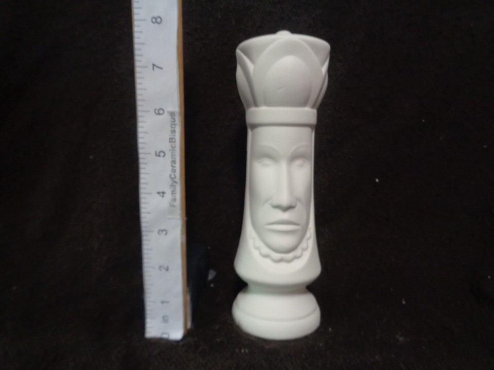 16-Piece 1/2 Ceramic Bisque LARGE Duncan Chess Set- Ready to Paint ...