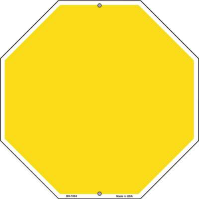 Yellow Dye Sublimation Octagon Metal Novelty Stop Sign BS-1004 | eBay