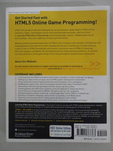 Learning HTML5 Game Programming: A Hands-on Guide to Building Online Games Using Canvas, SVG ...