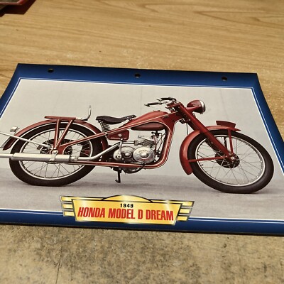 Honda 100 Model D Dream 1949 Form Card Motorbike Passion Collection ...